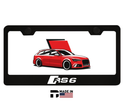 RS6 License Plate Frame | Reflective White | Street Racing German | eBay
