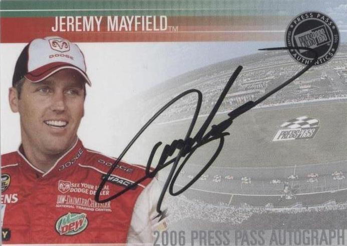 2006 Press Pass - Autographs Jeremy Mayfield (AU) for sale online | eBay