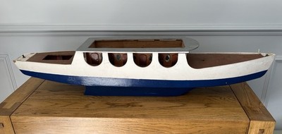 Vintage Cabin passenger ferry cruiser Wooden Model RC Boat Radio ...