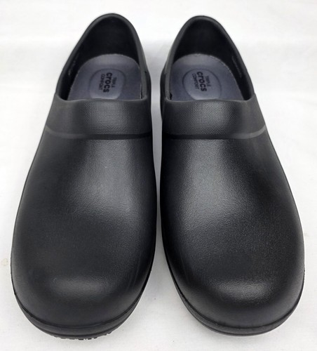 Crocs Triple Comfort Black Rubber Slip On Pro Work Nurse Clogs Shoes ...