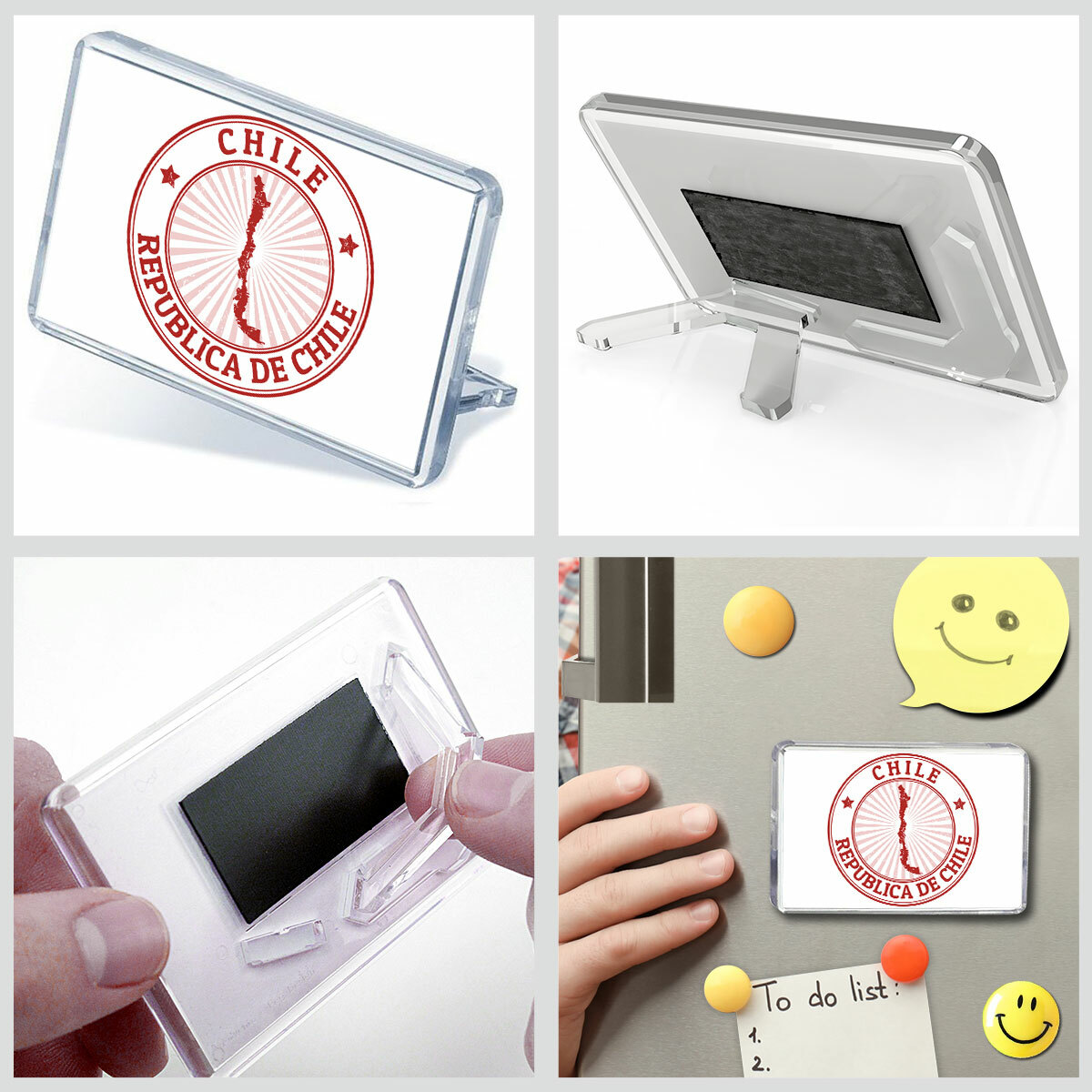 Cool Republic De Chile Map Classic Fridge Magnet - Red Star Kitchen ...