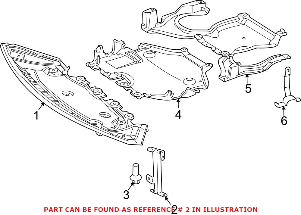 GENUINE MERCEDES Undercar Shield Bracket 2045241040 / A2045241040 | eBay