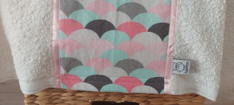 Girls Pink Mint Baby Burp Cloths Large 60x60cm Baby Gift Baby Shower ...