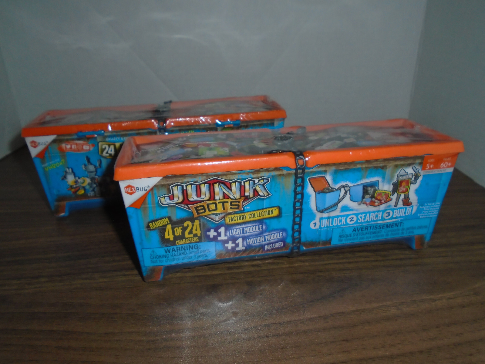 2 HEXBUG JUNK BOTS SERIES 1 FACTORY COLLECTION 4-PACK BOX YOU BUILD NEW ...