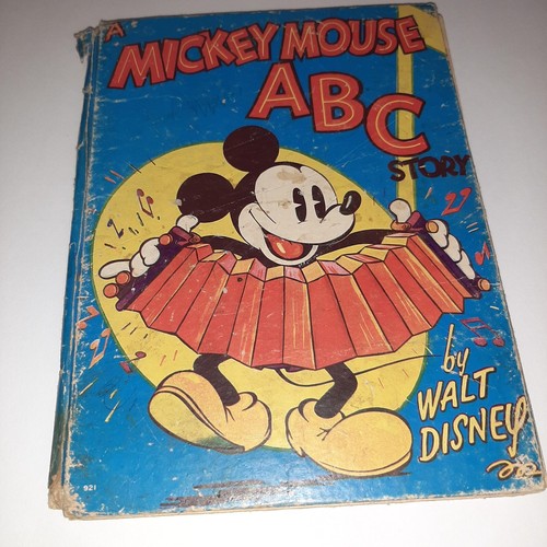 Rare Mickey Mouse ABC Story Book 1936 Walt Disney READ M'Bonga Horace ...