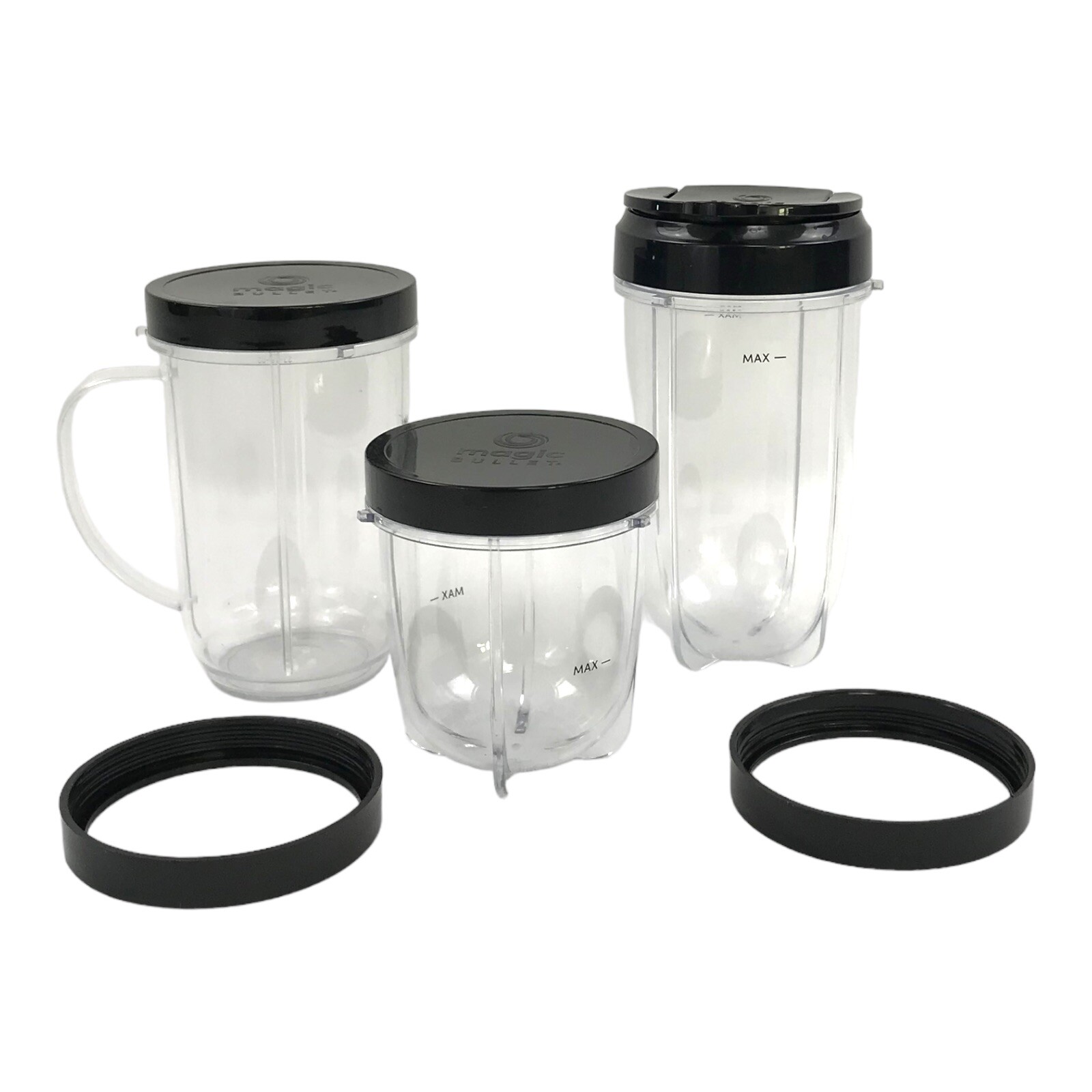 Magic Bullet - MBR 1101 Replacement Cups, Lid and Lip Rings - 8 Piece ...