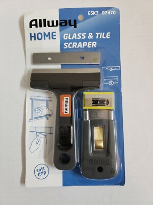 ALLWAY HOME GLASS & TILE SCRAPER GSK3 SET SOFT GRIP , NEW . | eBay