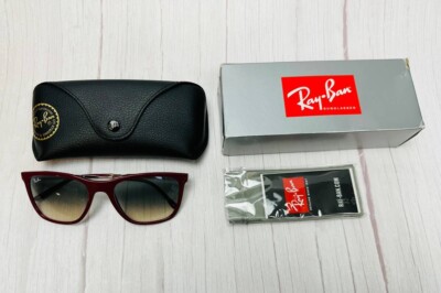 RAY-BAN RB 4344 6534/32 RED GRAY GRADIENT AUTHENTIC FRAME SUNGLASSES 56 ...