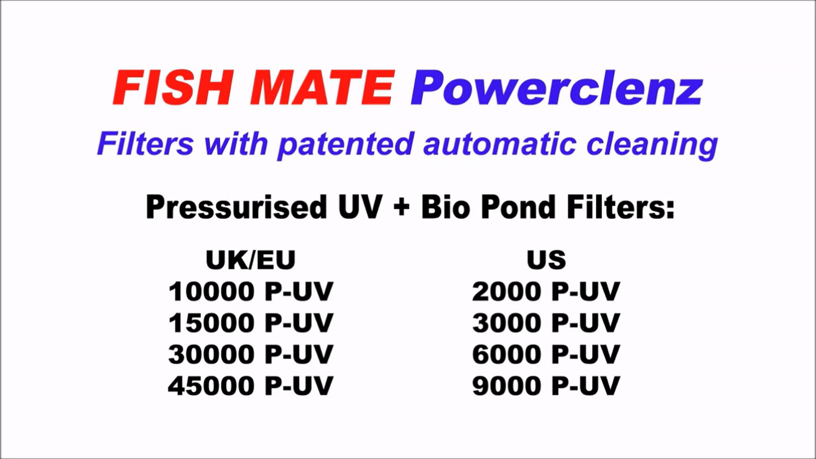 FISH MATE PRESSURISED FILTER PUV UV BIO MEDIA BUCKET UVC FISH KOI ...