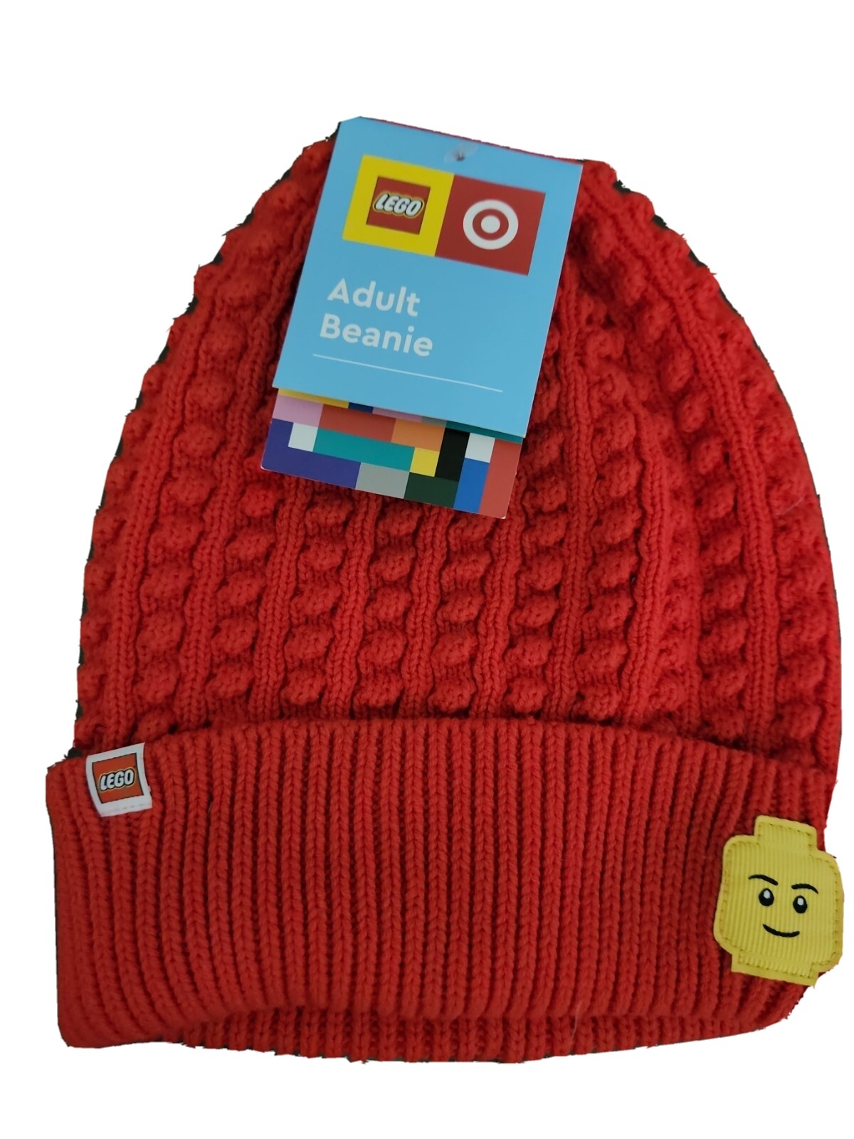 Adult LEGO Minifigure Patch Beanie Hat Cap Target Collection Red ...