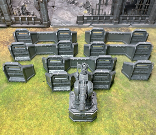 Warhammer 40K - Terrain - Aegis Defence Line - with cannon and extra ...
