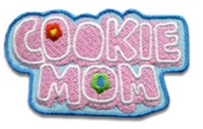 Girl Pink COOKIE MOM Mom's cookies Fun Patch Crest Badge SCOUT GUIDES volunteer | eBay