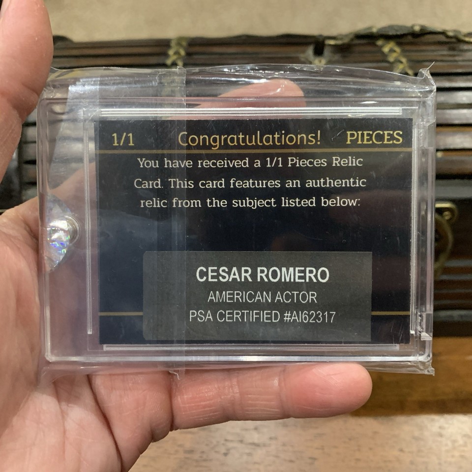 Super Break The Bar Cesar Romero 1/1 Auto PSA Cut Autograph Pieces Past ...