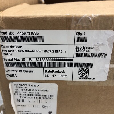 NCR SMART CARD READER NU-MCRW TRACK 2 Read + Smart Part # 4450737836 ...