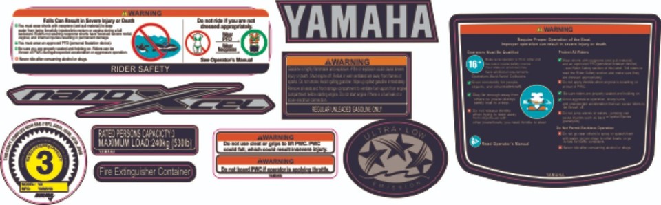 YAMAHA WAVERUNNER VX DELUXE HO 1.0 2020 Graphics / Decal / Sticker Kit ...