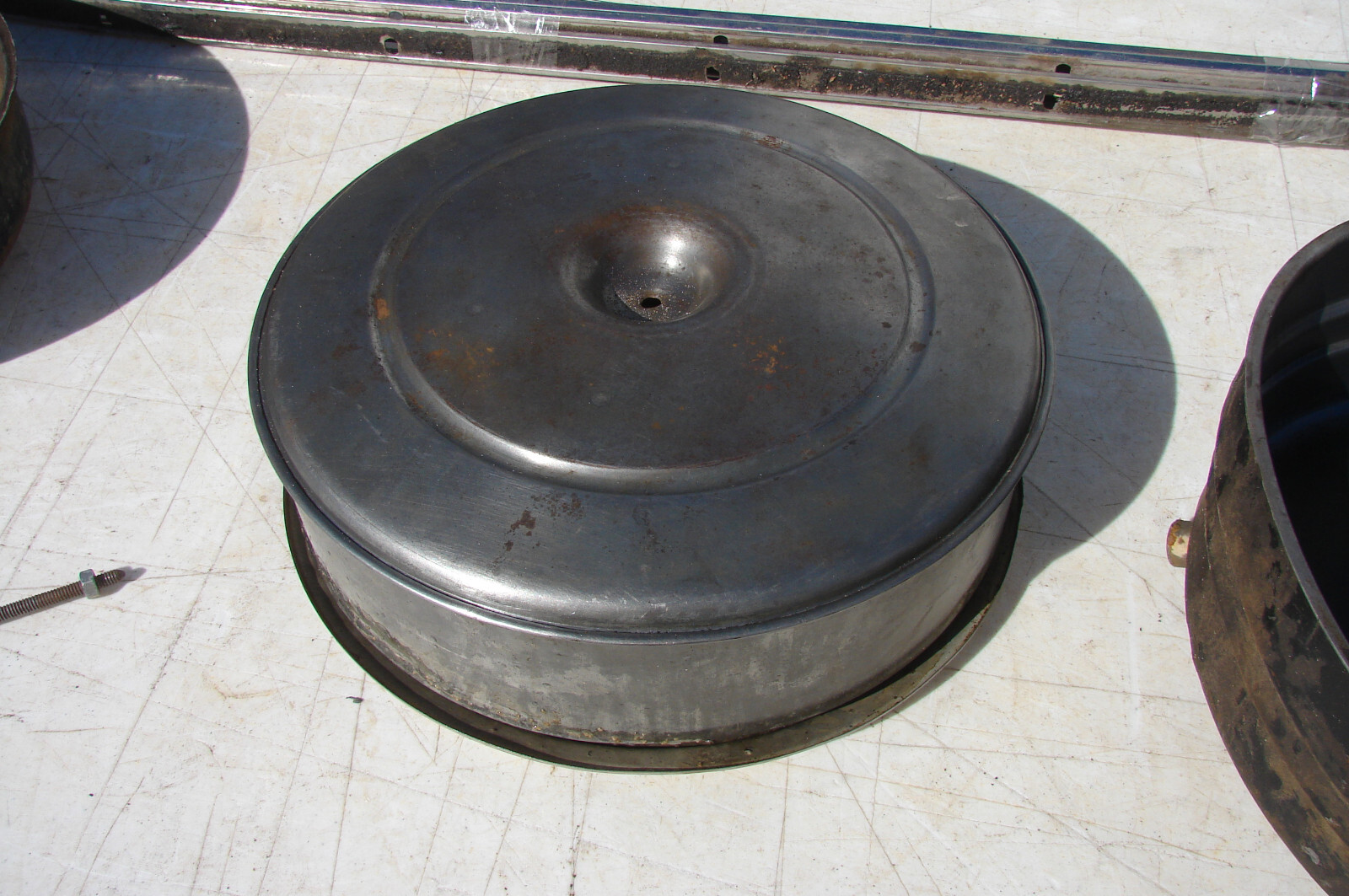 1958 CHEVY TRUCK AIR CLEANER 283 4 BL OIL BATH APACHE CHEVROLET | eBay