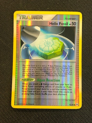 Helix Fossil 93/99 Platinum Arceus Pokemon Reverse Holo Foil | eBay