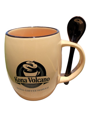 Kona Volcano Coffee Mug Ceramic W/Spoon 450mil/15.2oz | eBay