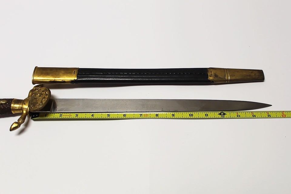 Imperial German Deluxe Hunting Cutlass Double-sided Etching . D747 | eBay