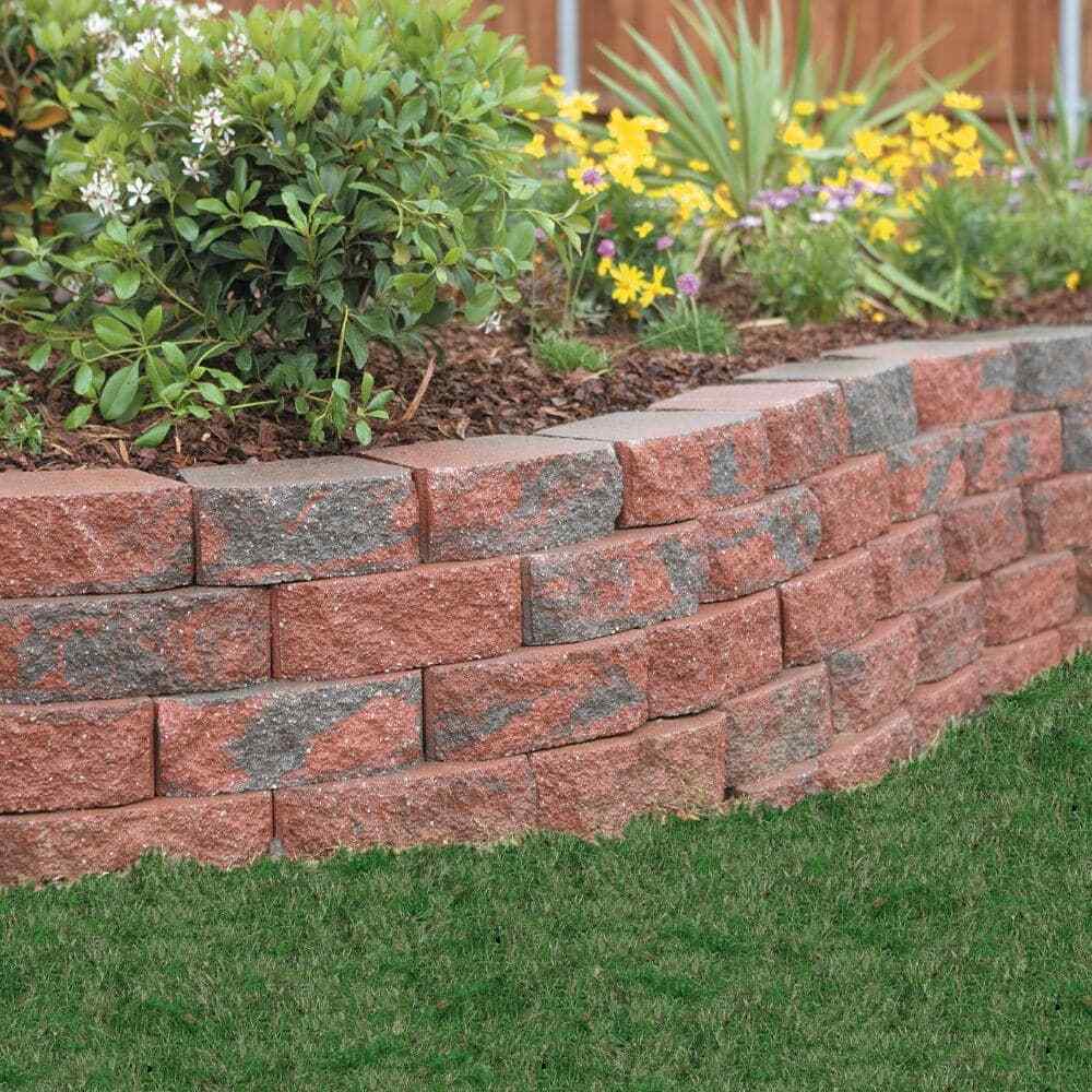 Red Retaining Wall Blocks Stepped Block Planter Wall In Yorba Linda,