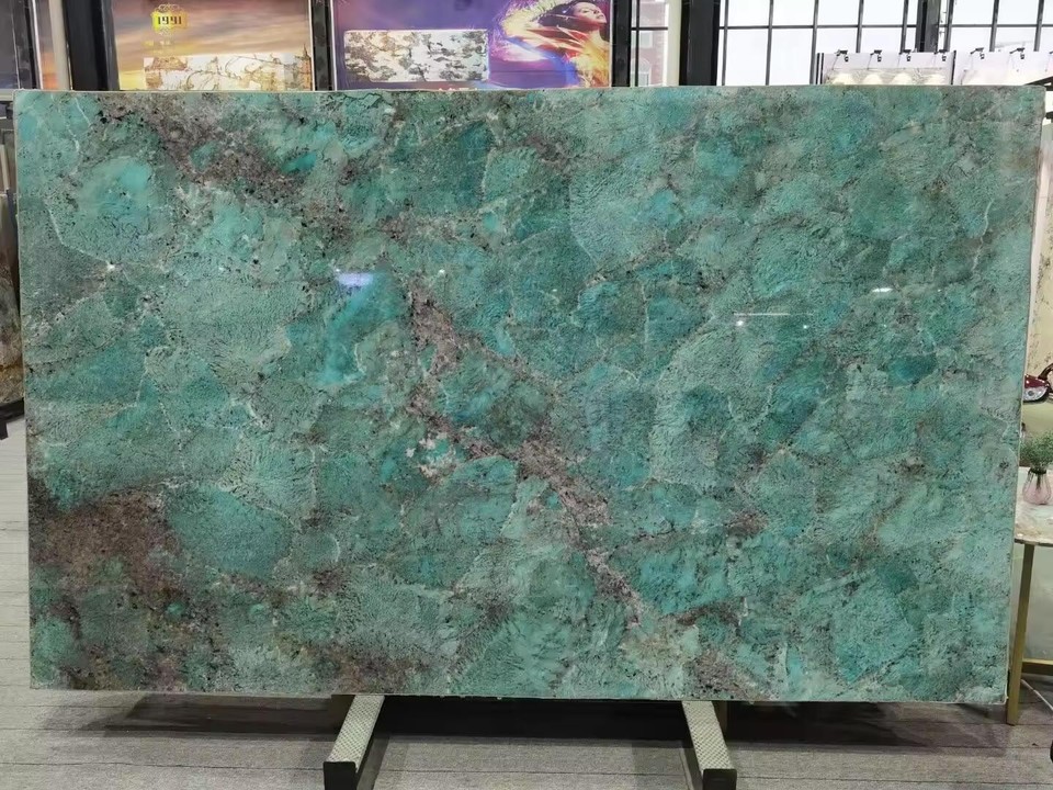 Amazonite Countertop, Gemstone Granite Stone Slab Furniture, Countertop ...