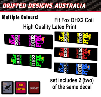 Shock Stickers fit FOX DHX2 ( Reproduction) - Aus Seller suspension ...