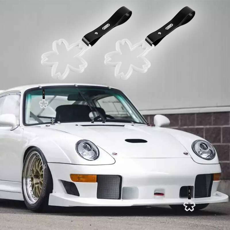 JDM Flower TSURIKAWA White Ring Car Subway Train Bus Handle Strap PVC ...