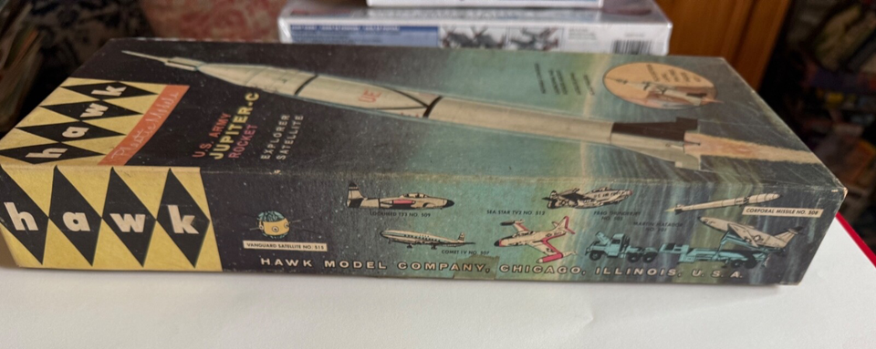 Vintage. Hawk models. Jupiter C Rocket with Explorer. Historic Kit from ...
