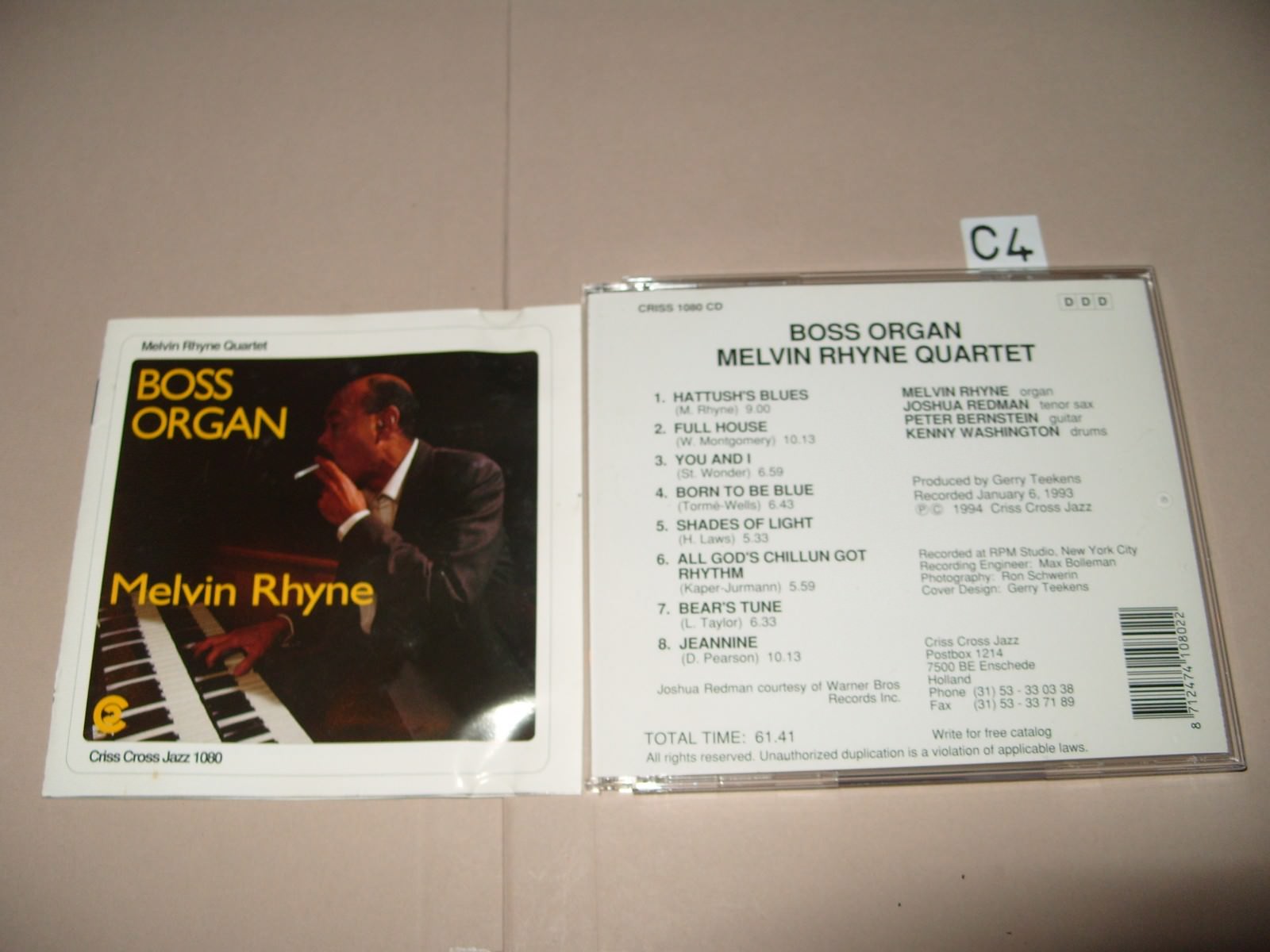 Melvin Rhyne Boss Organ (1994) cd is Ex / Inlays vg/Booklet has Tab ...
