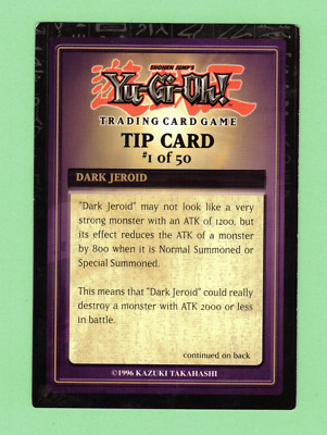YUGIOH TIP CARD #1 OF 50 "DARK JEROID" DR1-EN01 (212) | eBay