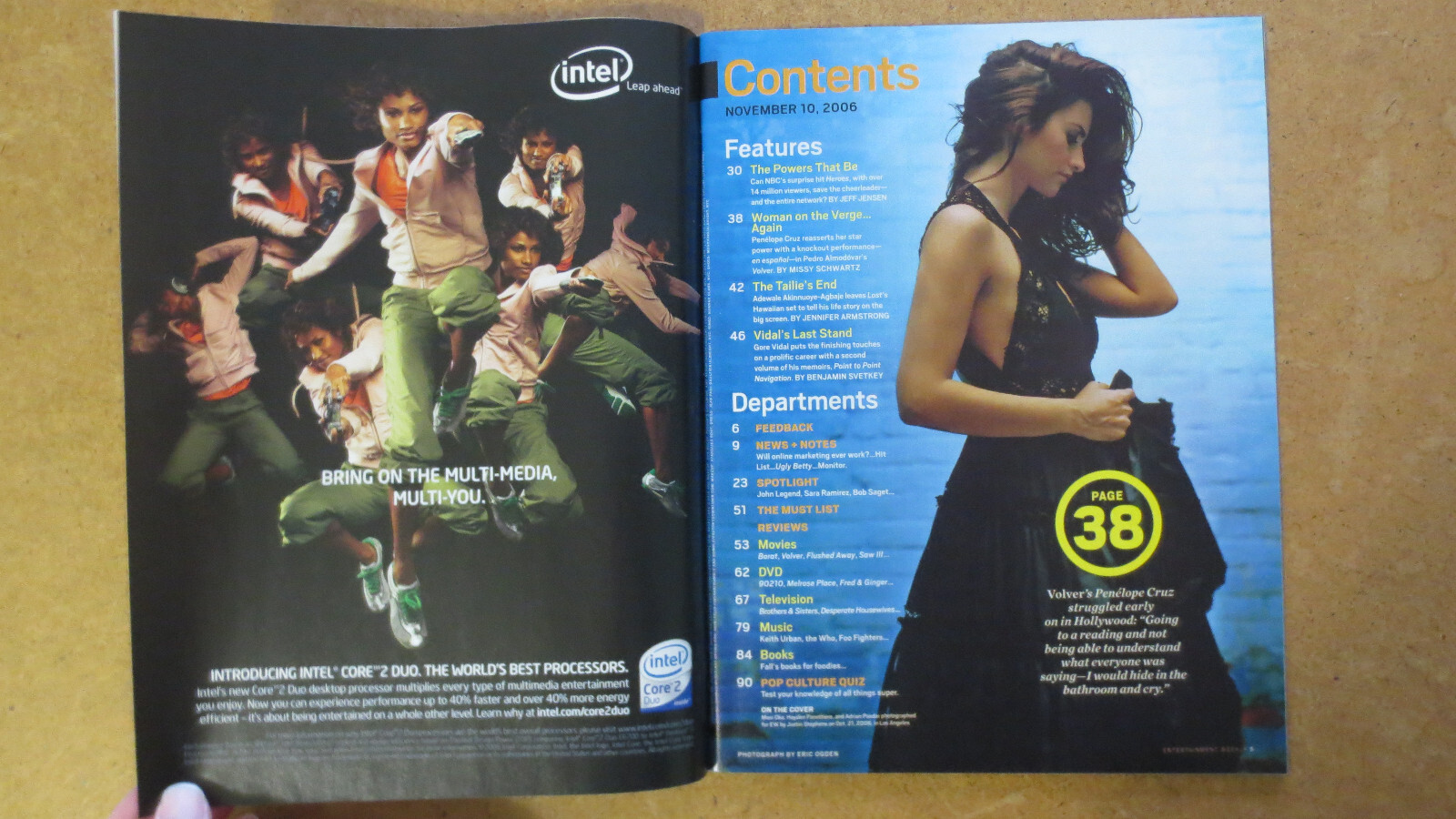 EW Magazine - Penelope Cruz - Hayden Panettiere - Milo Ventimiglia ...