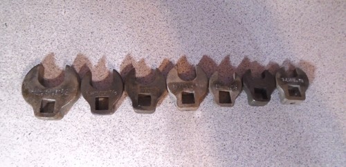 Vintage 7 pc. Plomb Plumb 3/8" dr. Crows Foot Open Wrench Tool Set 3/8 ...