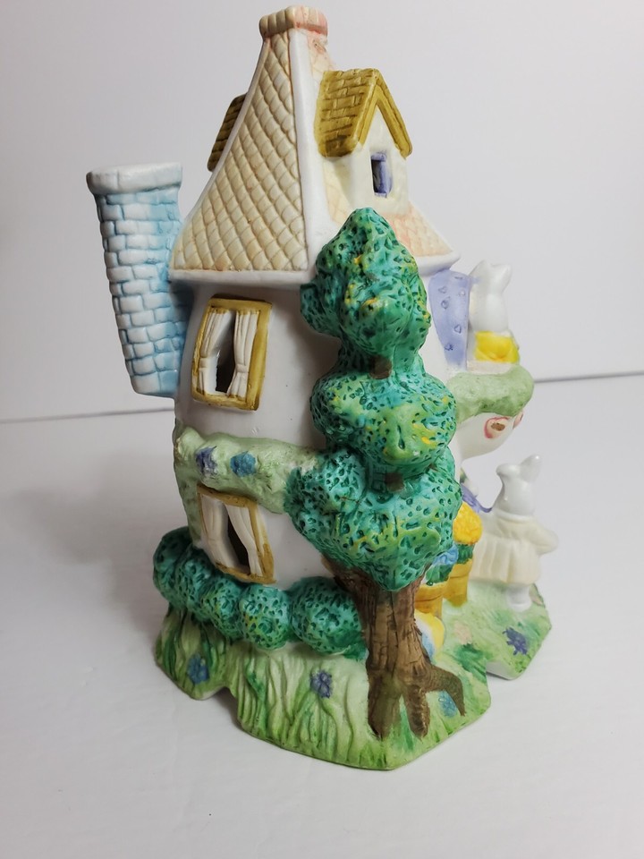 Porcelain Princes Bunny House Easter Jubilee Tree Hut Schoolhouse ...