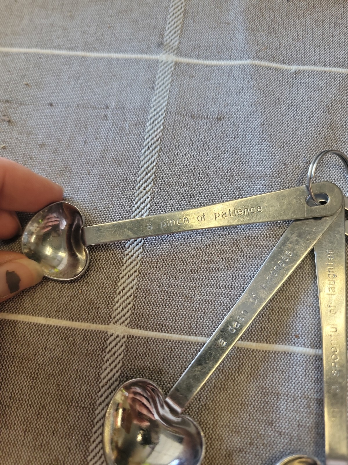 Stainless Steel Heart Shaped Measuring Spoons Kate Aspen Vintage Cute ...