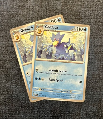 Pokemon Scarlet & Violet 151 - Golduck 055/165 Uncommon - Mint/NP x2 | eBay