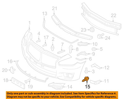 FORD OEM 98-22 Bronco Sport Bumper Components-Fog Lamp Bezel Screw ...