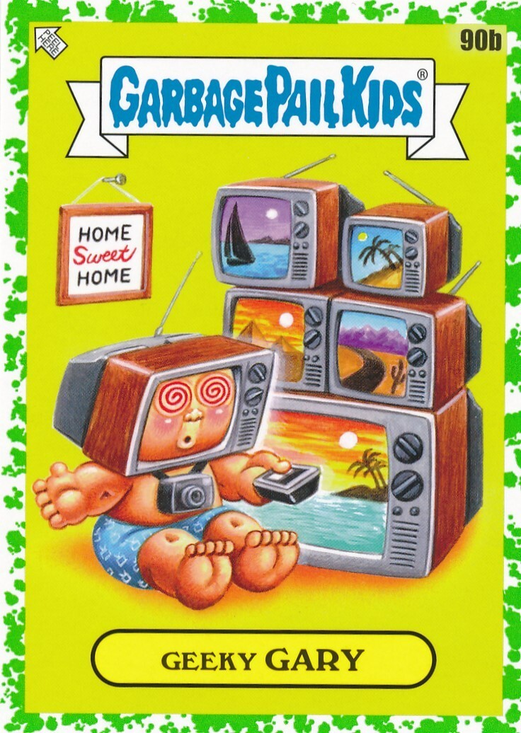 90b GEEKY GARY 2023 GPK Garbage Pail Kids Go On Vacation BOOGER GREEN ...
