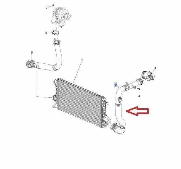 95275281 Tubo Manicotto Intercooler Aspirazione Chevrolet Cruze J300 | eBay