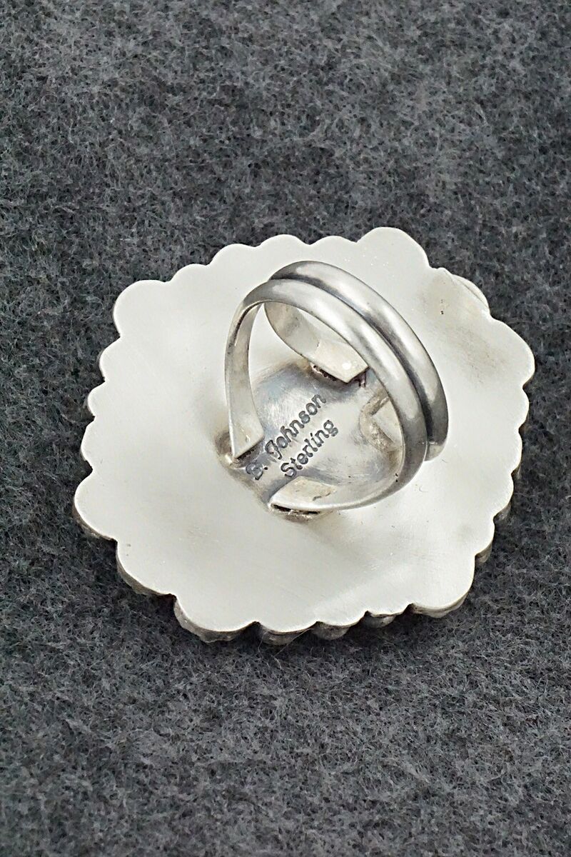 Turquoise & Sterling Silver Ring - Bobby Johnson - Size 6.5 Turquoise & Sterling Silver Ring - Bobby Johnson - Size 6.5