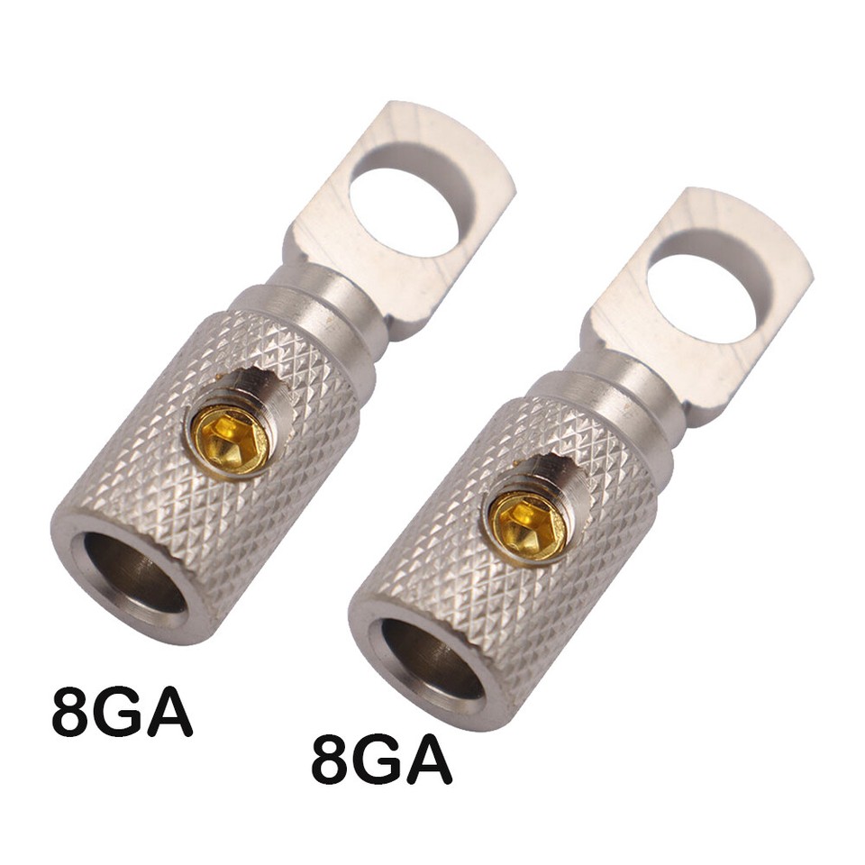 2/4pcs Car Power Ground Wire Coupler Butt Connector 0 /4 /8 Gauge Screw ...