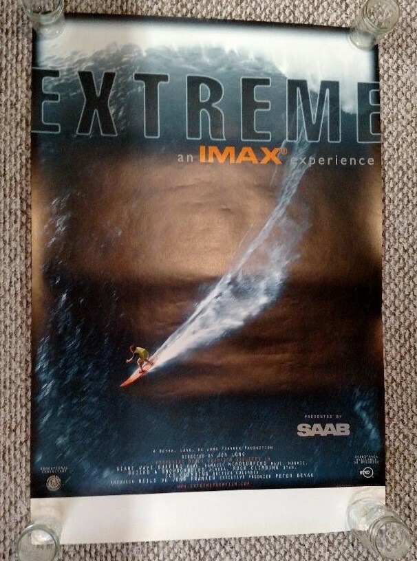 Extreme IMAX Movie Surfing Promo 39x26 big wave surf surfer poster | eBay