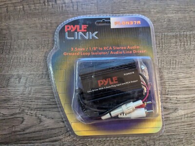 PYLE LINK Ground Loop Isolator Audio Line Driver 3.5mm Female to RCA ...