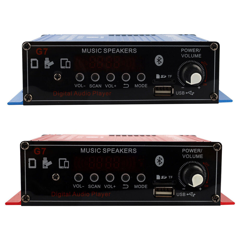 400W Bluetooth 5.0 Stereo Audio Receiver Amplifier 2CH Mini Hi-Fi Amp ...