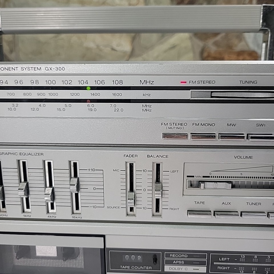 Sharp GX-300Z Boombox RARE Stereo Powers Up Very Loud Cassette Does Not Play | eBay
