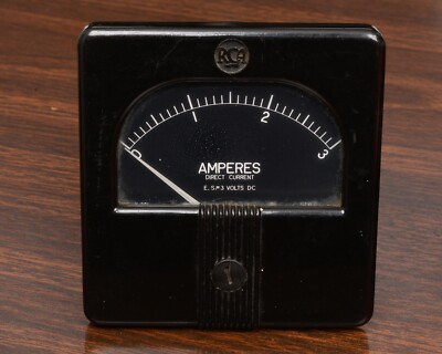 VINTAGE RCA BROADCAST TRANSMITTER PANEL METER: 0-3A 0-3 amps | eBay