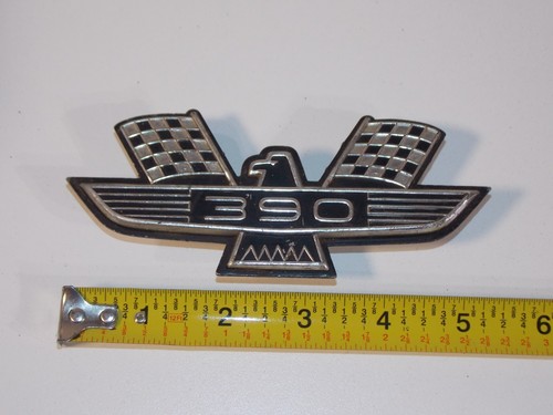 Vtg 1962 63 Ford Galaxie Eagle 390 Car Vehicle Front Fender Emblem ...