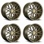 Set 4 19" Niche M191 Gamma 19x9.5 Matte Bronze 5X4.5 Wheels 35mm Rims ...
