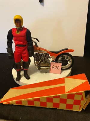 BIG JIM MOTOCROSS RUGGED RIDER OUTFIT WITH MOTORCYCLE AND RAP VITNAGE ...