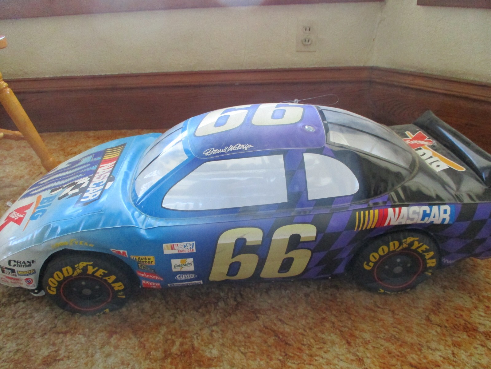 #66 Inflatable NASCAR KMart advertising stock car=Darrell Walltrip ...