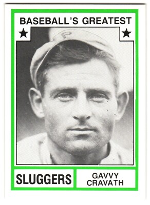 Gavvy Cravath 1982 TCMA Greatest Sluggers Card #31 Green Boarders | eBay